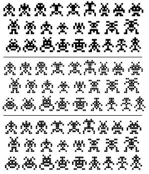 Desktop Icons and Fonts, Type Faces from Space Invaders, the Arcade Game